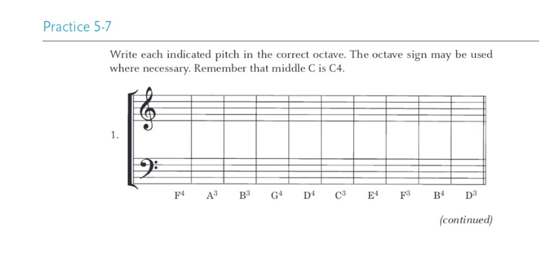 In the exercises below, identify each given pitch. | Chegg.com