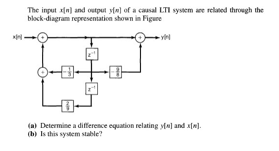 Solved The input x[n] and output y[n] of a causal LTI system | Chegg.com