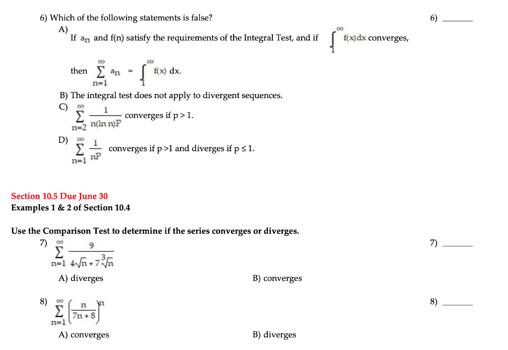 Solved 6) Which of the following statements is false? A) If | Chegg.com