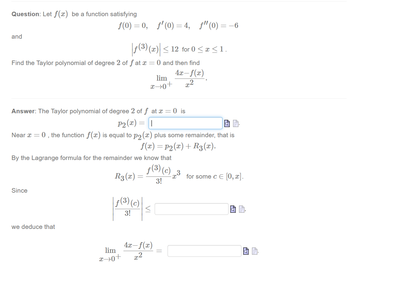 Solved Question: Let f(x) be a function satisfying | Chegg.com