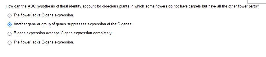 Solved How can the ABC hypothesis of floral identity account | Chegg.com