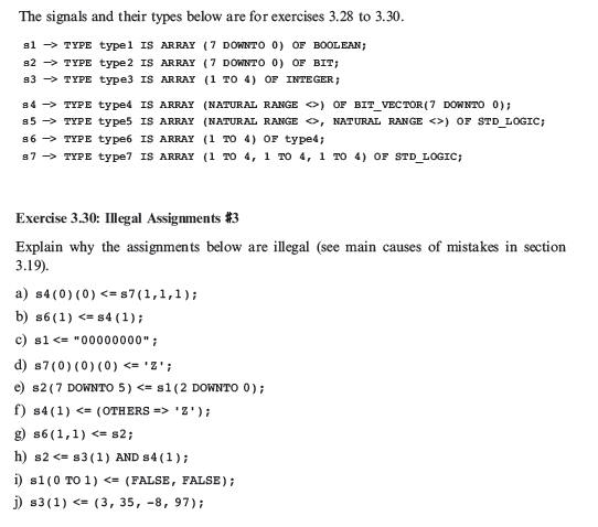 The signals and their types below are for exercises | Chegg.com