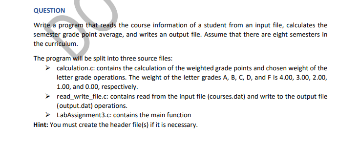 Solved Write a program that reads the course information of | Chegg.com