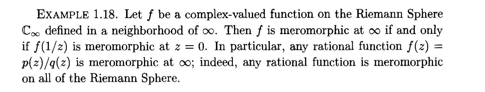 Solved EXAMPLE 1.18. Let f be a complex-valued function on | Chegg.com