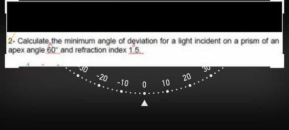 Solved 2- Calculate the minimum angle of deviation for a | Chegg.com
