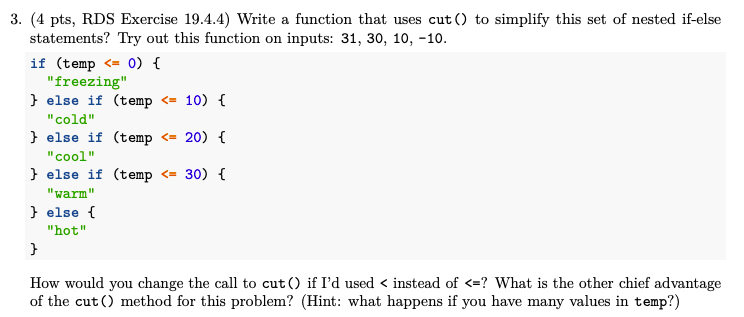 Solved 3. (4 pts, RDS Exercise 19.4.4) Write a function that | Chegg.com