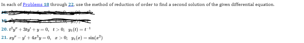 Solved In each of Problems 18 through 22, use the method of | Chegg.com