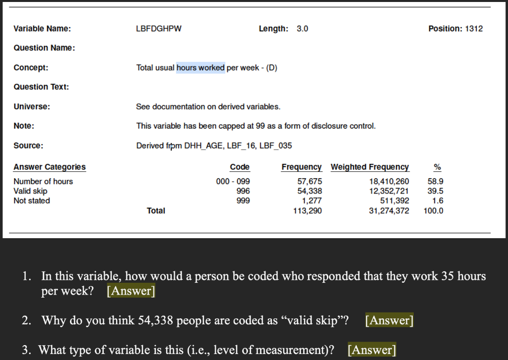 1. In this variable, how would a person be coded who | Chegg.com