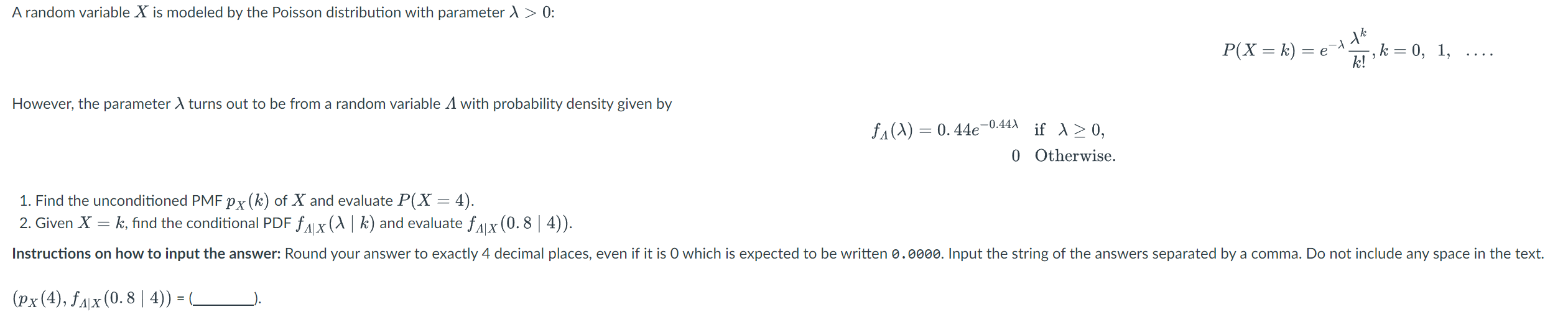 Solved A random variable X is modeled by the Poisson | Chegg.com