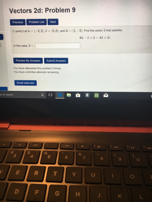 Solved Vectors 2d: Problem 9 PreviousProblem List Next (1 | Chegg.com Solved Vectors 2d: Problem 9 PreviousProblem List Next (1 | Chegg.com