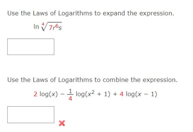 Solved Use the Laws of Logarithms to expand the expression. | Chegg.com