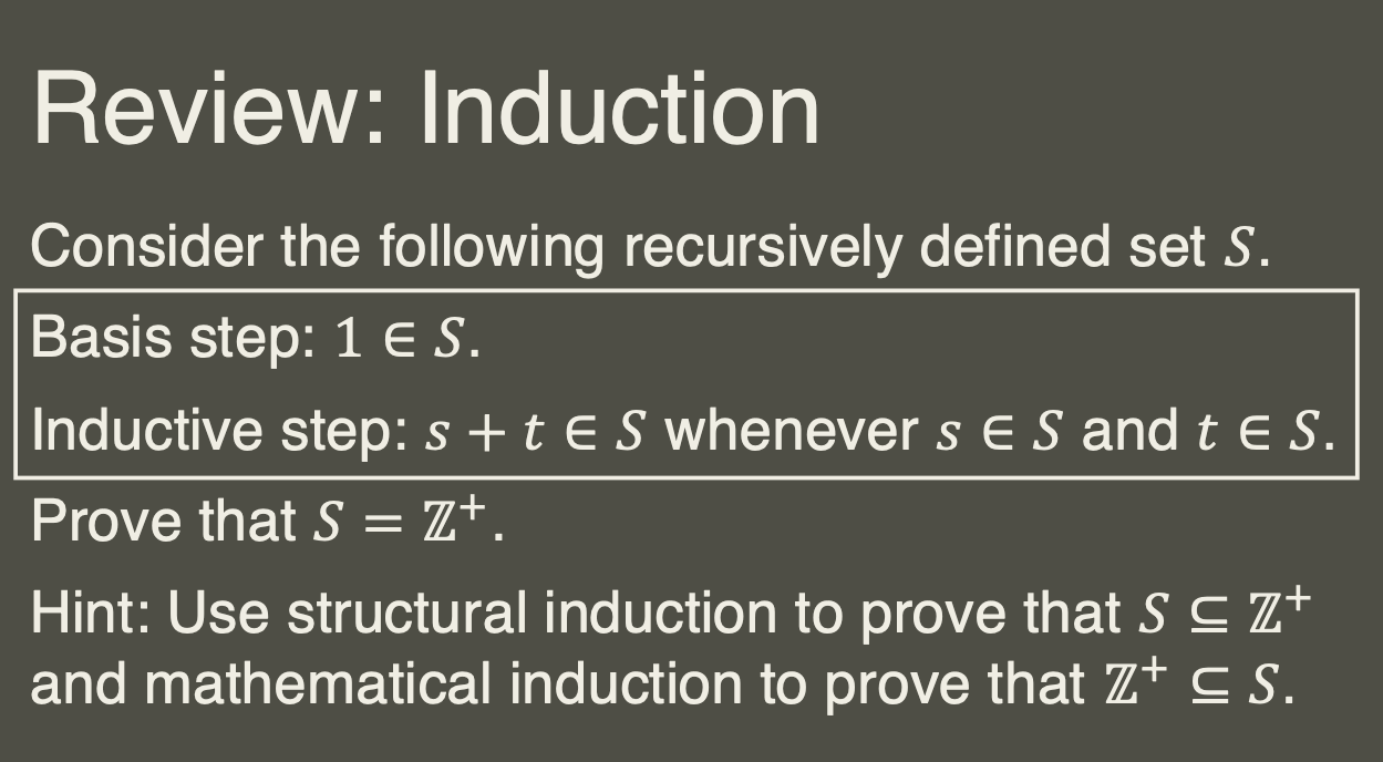 Solved Review: InductionConsider the following recursively | Chegg.com