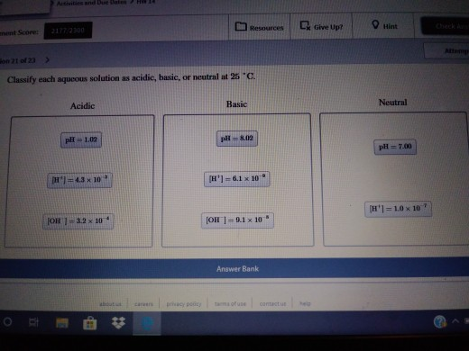 Solved Classify each aqueous solution as acidic, basic, or | Chegg.com