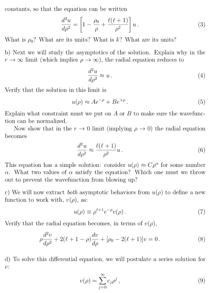 Solved A Practice With The Radial Wave Function Stationary