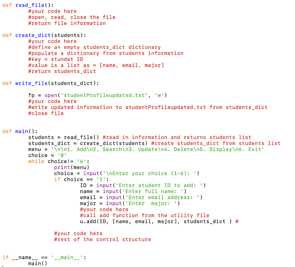 Solved Homework Assignment - 4 Topics: dictionary, file 1/0, | Chegg.com