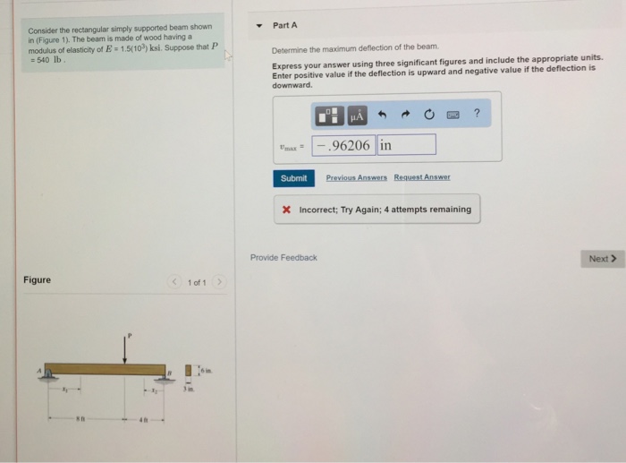 Solved Consider the rectangular simply supported beam shown | Chegg.com