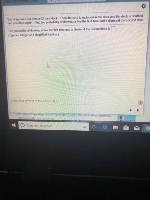 Solved You draw one card from a 52-card deck. Then the card | Chegg.com