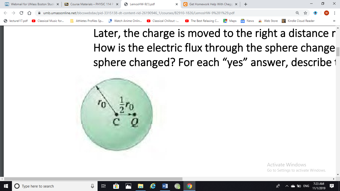 Solved 2)A point charge Q is surrounded by a spherical | Chegg.com