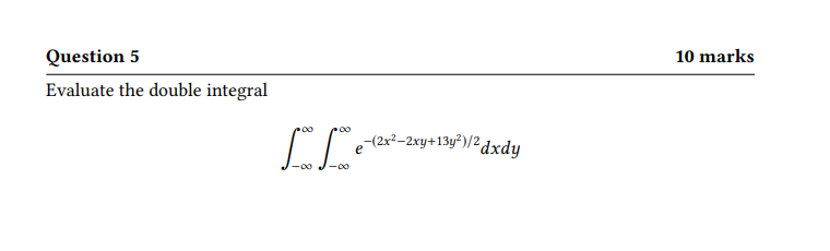Solved Question 5Evaluate the double | Chegg.com