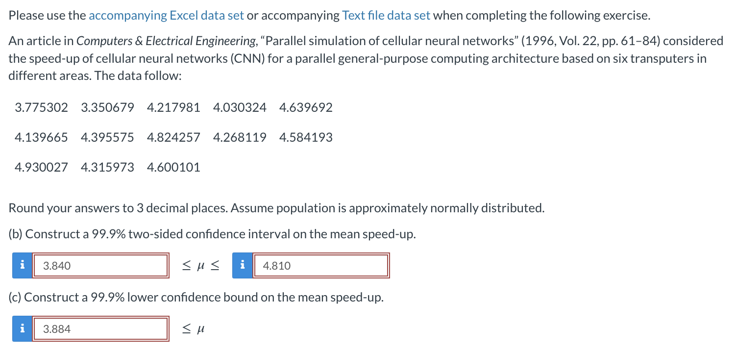 Solved Please use the accompanying Excel data set or | Chegg.com