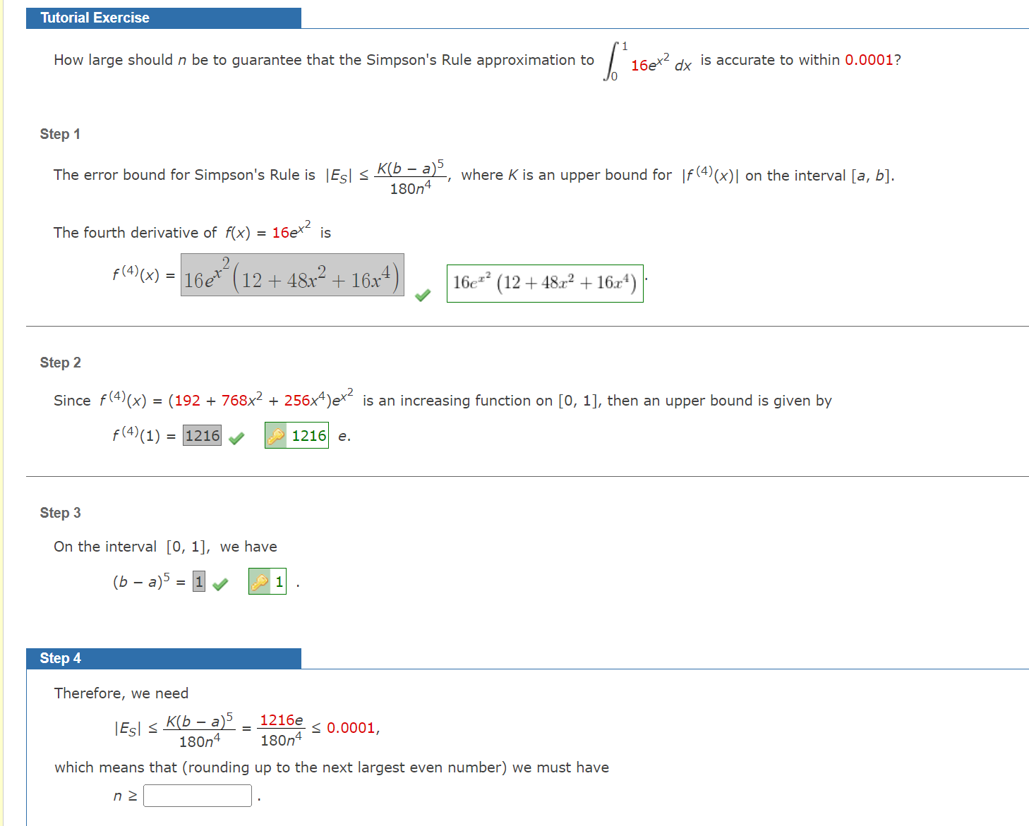 Solved Tutorial ExerciseHow large should n ﻿be to guarantee | Chegg.com