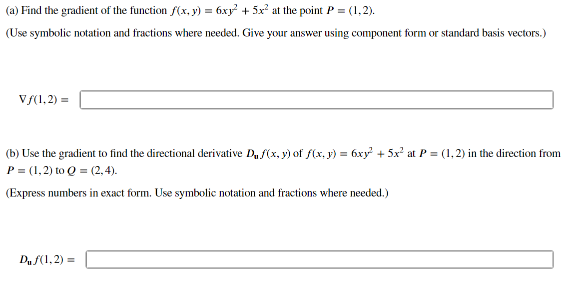 Solved (a) ﻿Find the gradient of the function | Chegg.com