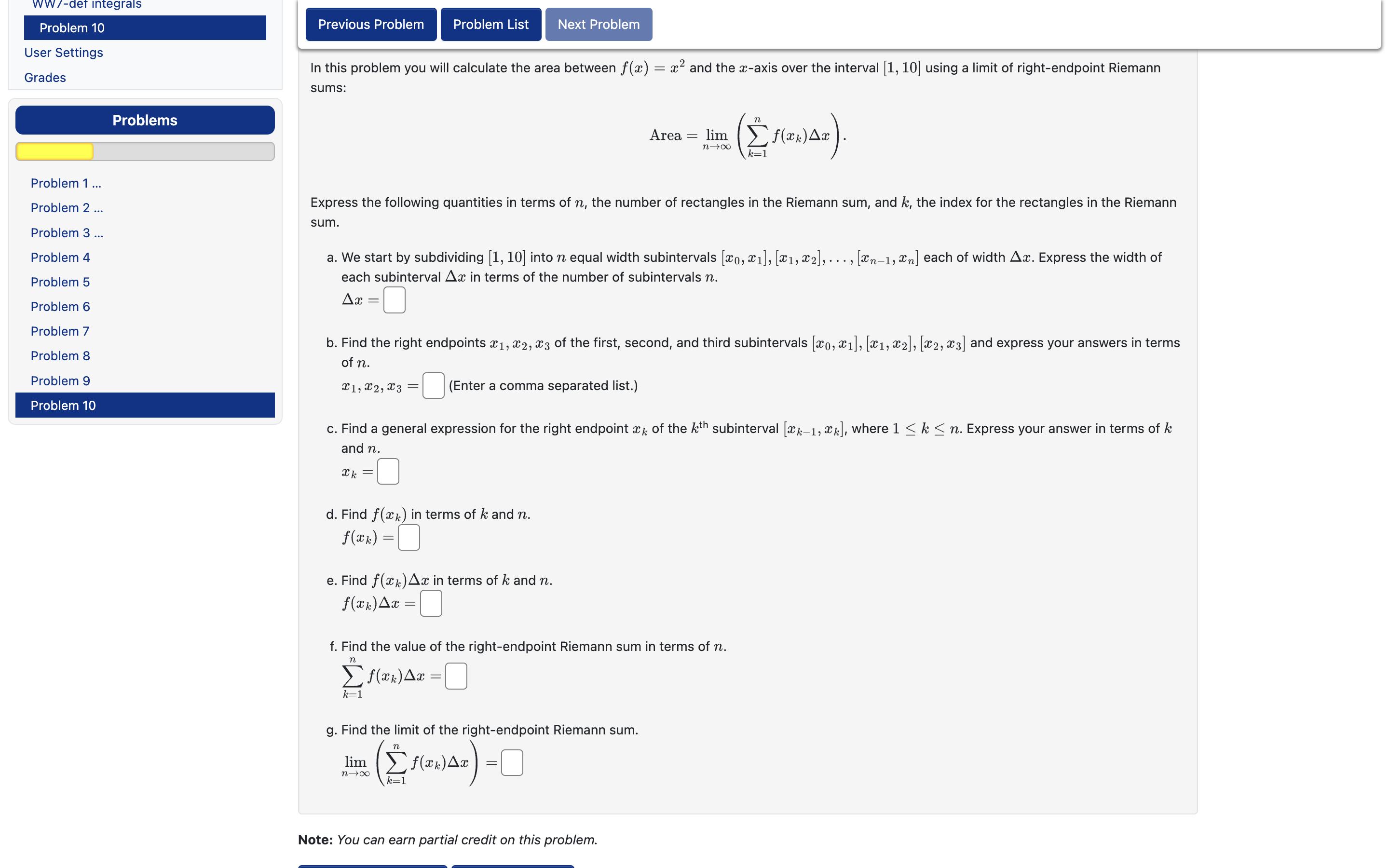 Solved In this problem you will calculate the area between | Chegg.com