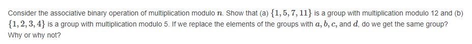 Solved Consider the associative binary operation of | Chegg.com