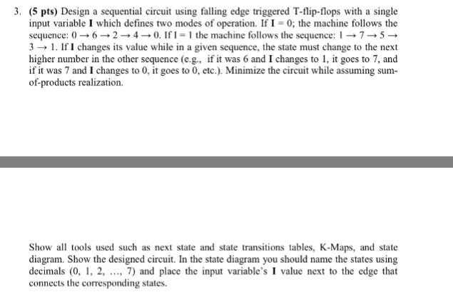 Solved - 3. (5 pts) Design a sequential circuit using | Chegg.com