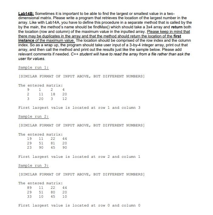 Solved Lab14B: Sometimes it is important to be able to find | Chegg.com