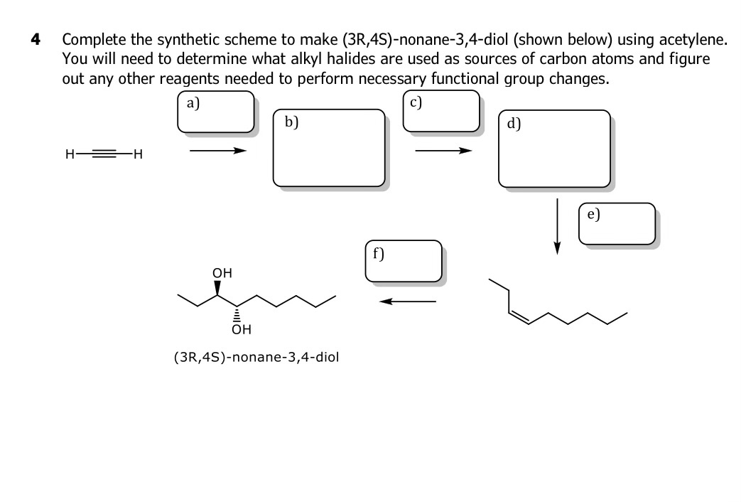Solved Assignment 4 - Alkynes, Synthesis, Radical Mechanisms | Chegg.com
