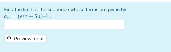 Solved Find the limit of the sequence whose terms are given | Chegg.com