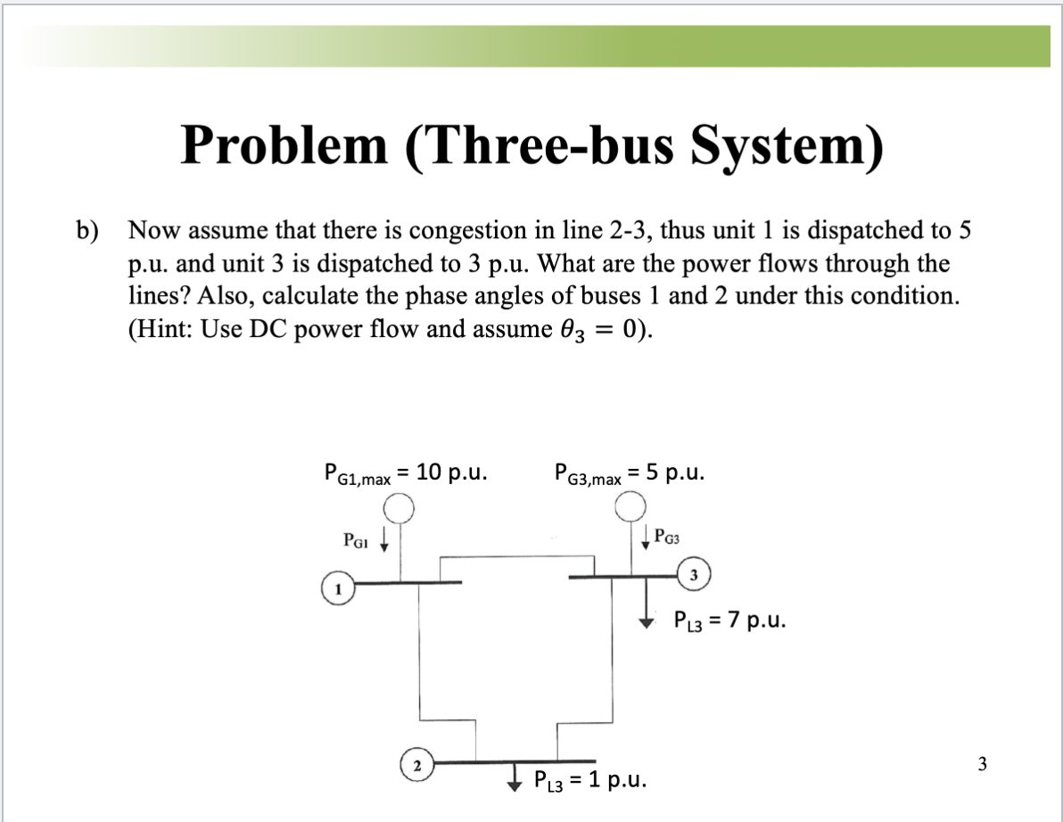Solved Now assume that there is congestion in line 2−3, thus | Chegg.com
