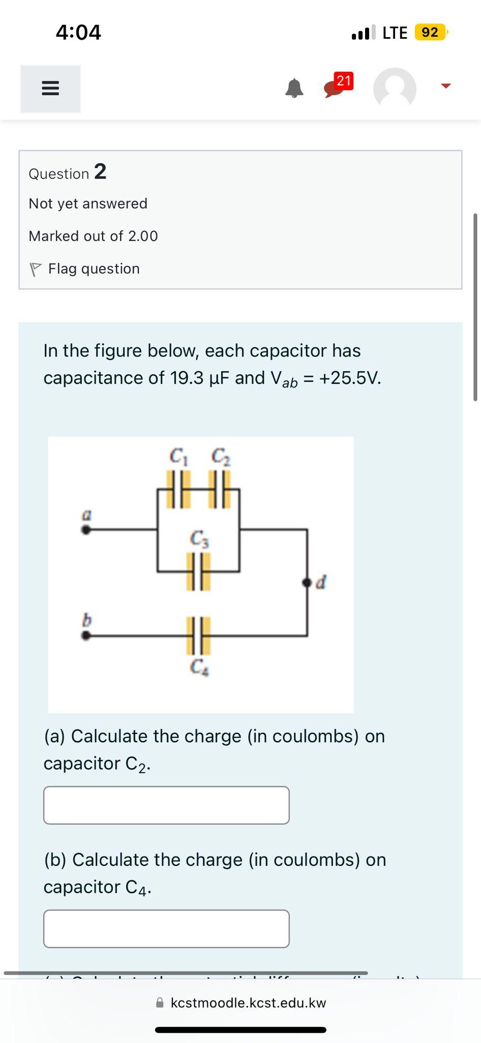 Solved In the figure below, each capacitor has capacitance | Chegg.com