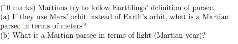 Solved (10 marks) Martians try to follow Earthlings' | Chegg.com