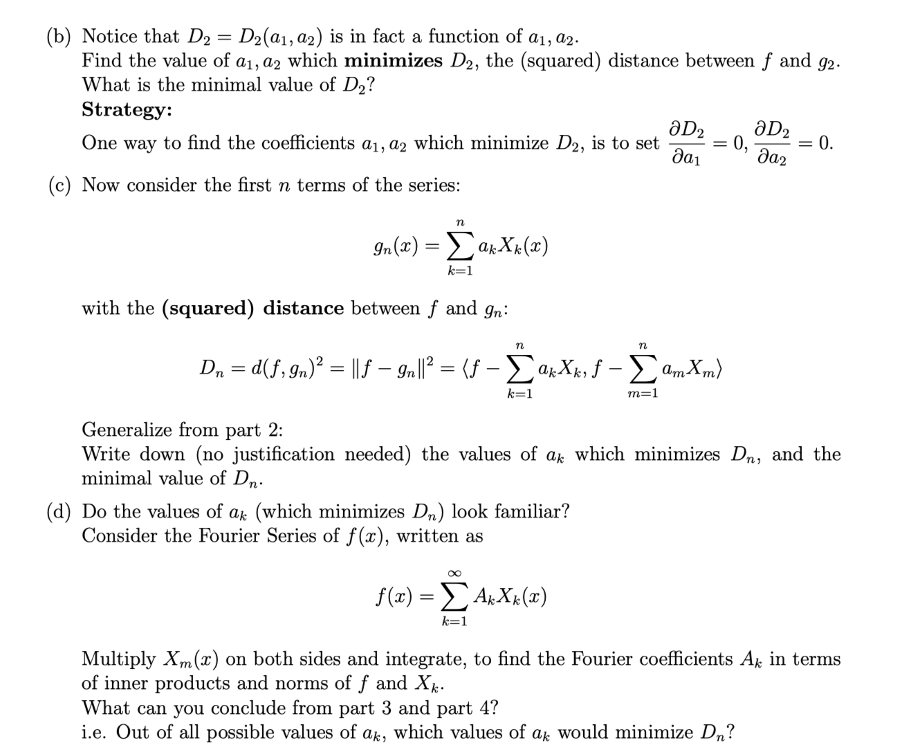 Solved Consider real valued functions defined on [−l,l]. | Chegg.com