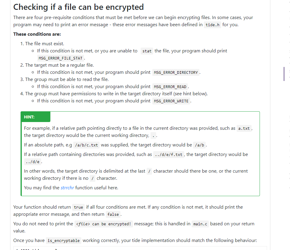 Solved Checking if a file can be encrypted There are four | Chegg.com