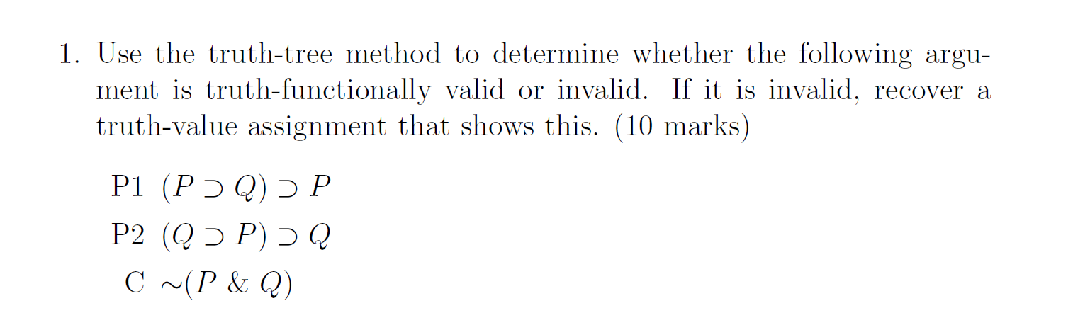 Derin fin ti @eatinontario1. Use the truth-tree | Chegg.com