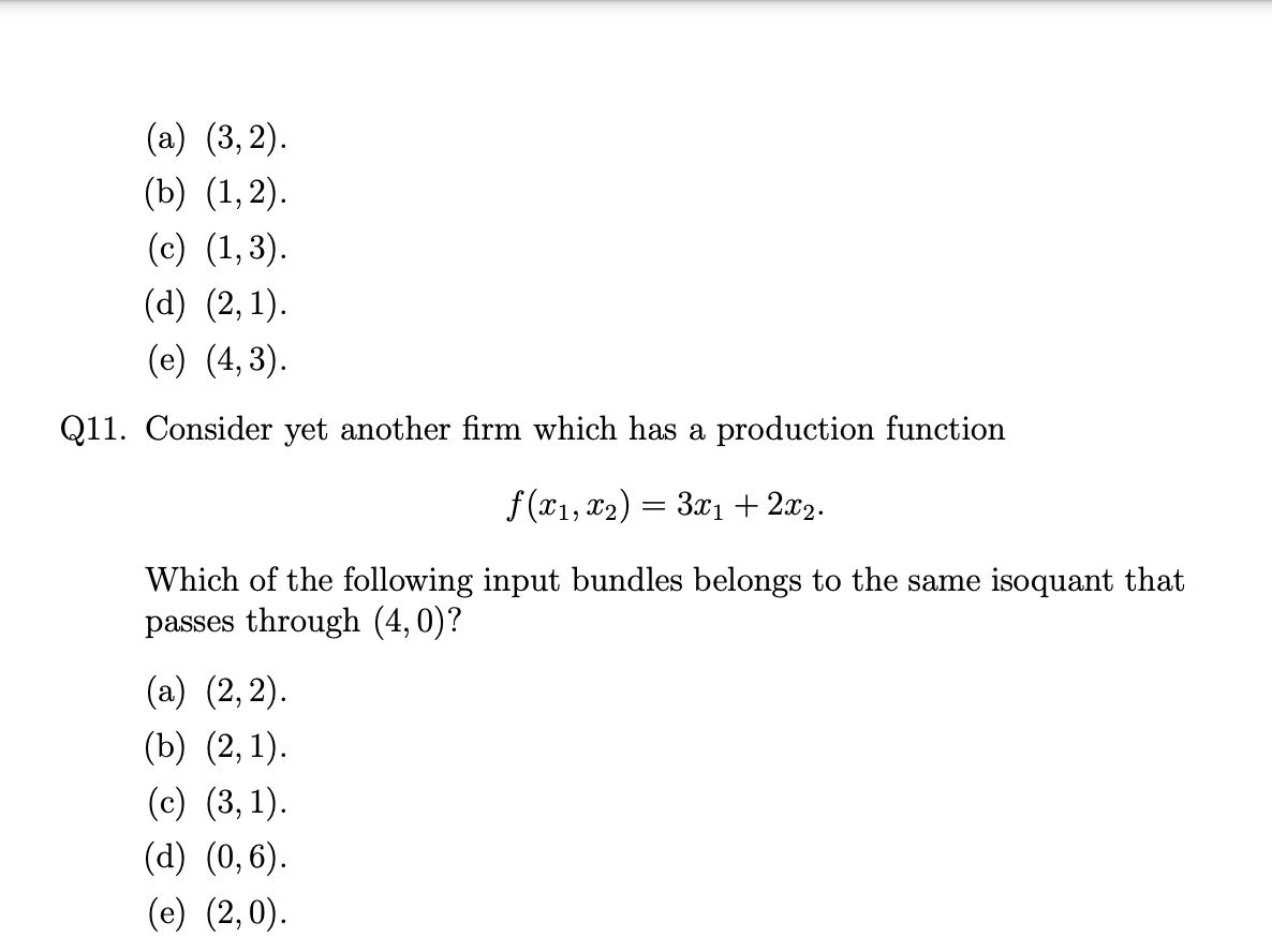 Solved PROBLEM I. Suppose that a firm has a production | Chegg.com