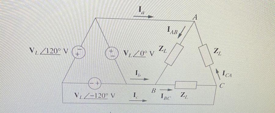 Solved Calculate the phase and line current phasors of the | Chegg.com