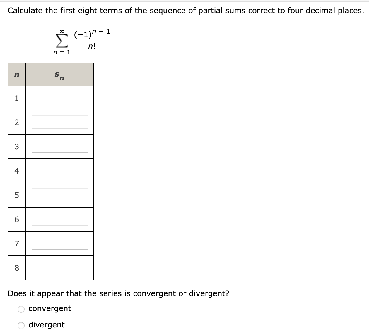 Solved Calculate the first eight terms of the sequence of | Chegg.com