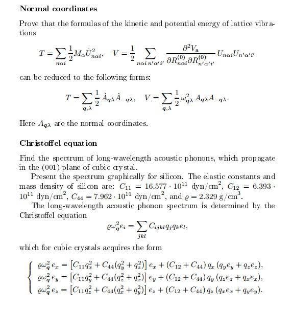 Normal coordinates Prove that the formulas of the | Chegg.com