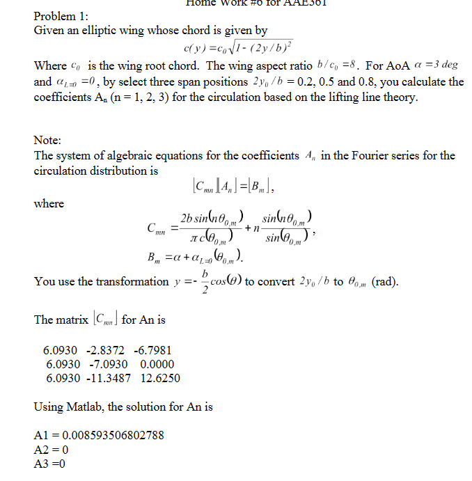 Solved c(y)=c01−(2y/b)2 Where c0 is the wing root chord. The | Chegg.com