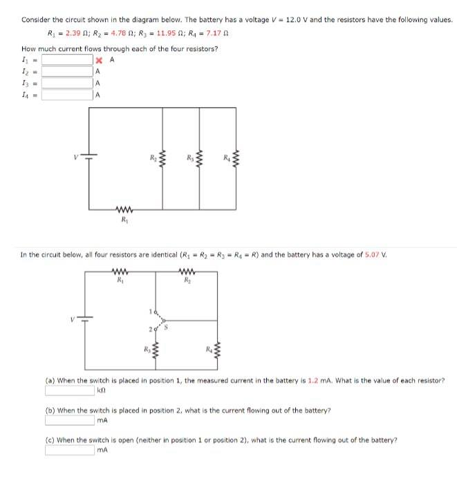 Solved Consider the circuit shown in the diagram below. The | Chegg.com