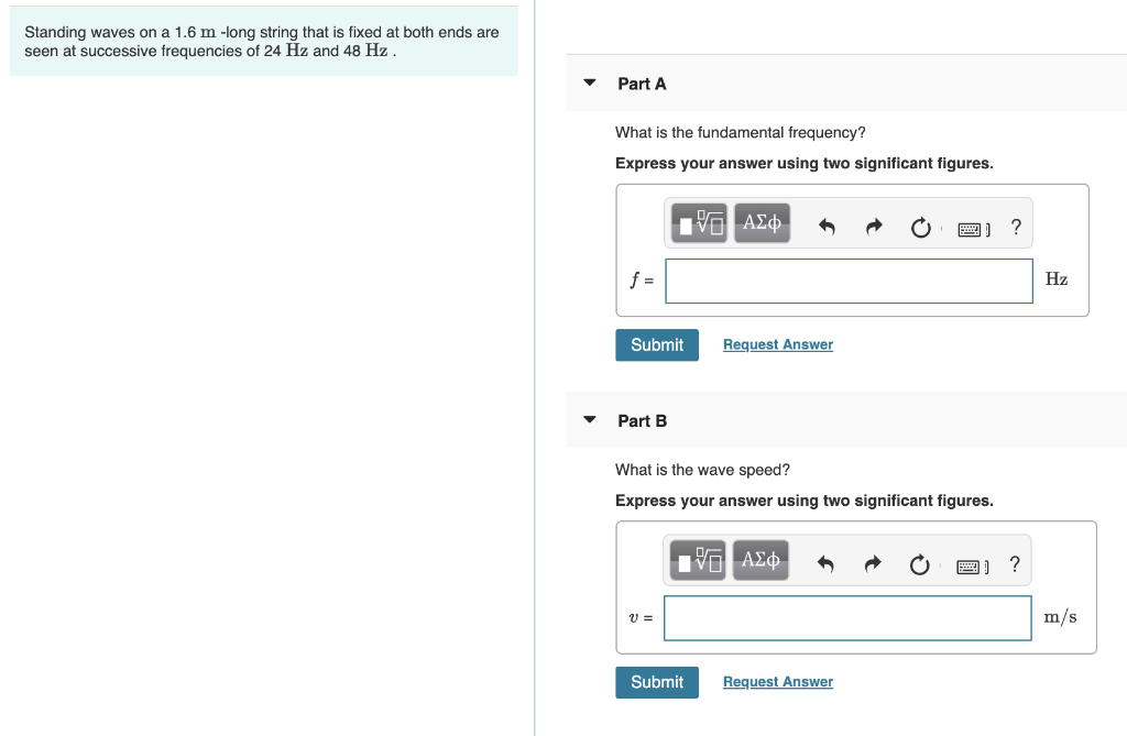 Solved Standing waves on a 1.6 m-long string that is fixed | Chegg.com