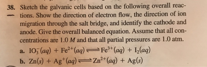 Solved Calculate 8 values for the galvanic cells in Exercise | Chegg.com