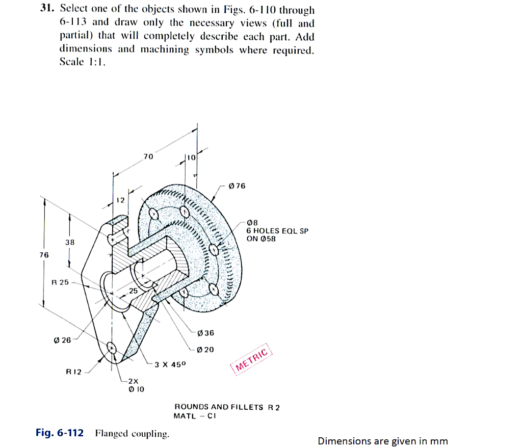 Solved 31. Select one of the objects shown in Figs. 6−110 | Chegg.com