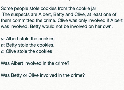 Solved Some people stole cookies from the cookie jar The | Chegg.com