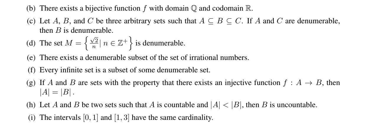 Solved - Every denumerable set is countable, but not every | Chegg.com