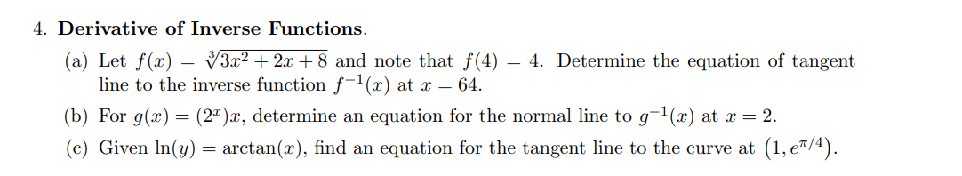 Solved Derivative of ﻿Inverse Functions.(a) ﻿Let | Chegg.com